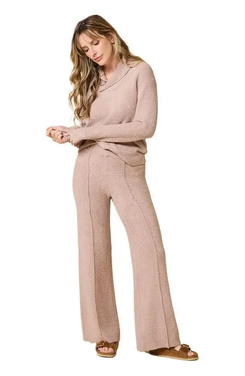 SOFTIES Ultra-marshmallow Shawl Collar With Pintuck Pant - Coco