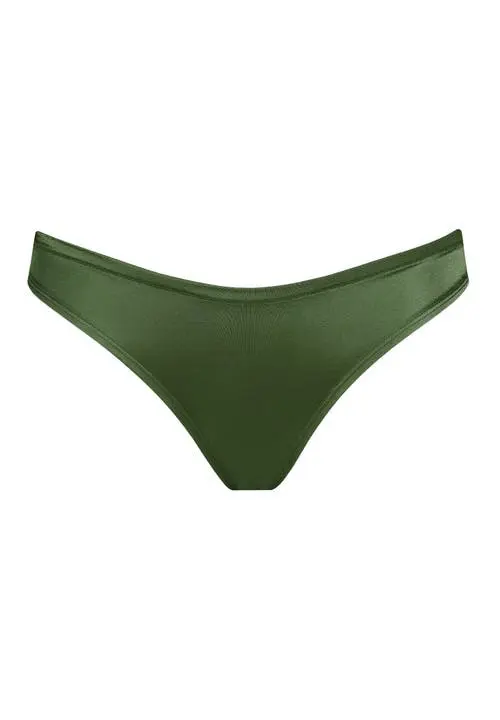 CUUP Satin Bikini Bottom - Vine Shine