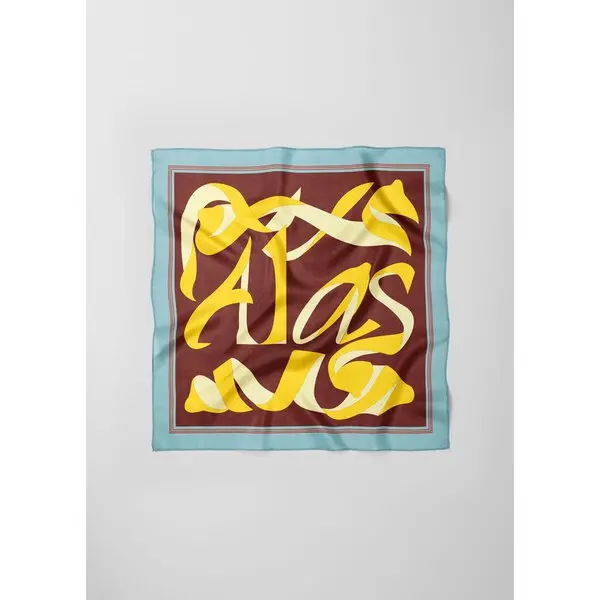 ALAS Printed Silk Scarf - Print 'apeel' 49