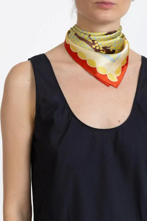 ALAS Bandana Silk Scarf - Print 'bathers'