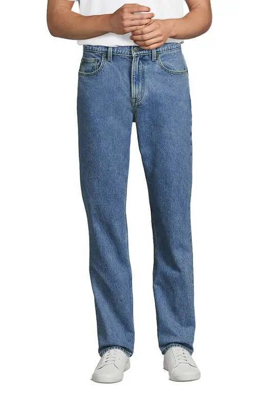 LANDS' END Athletic Fit Stretch Jean - Medium Stonewash