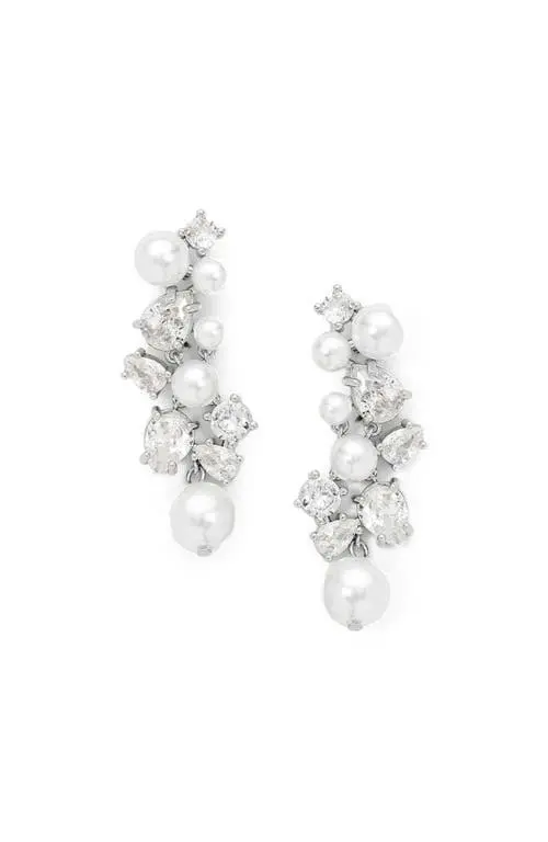 OLIVE & PIPER Serena Drop Earrings - Silver
