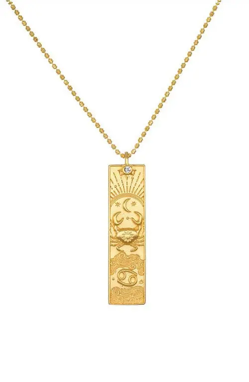 SATYA JEWELRY Zodiac Pendant Necklace - Cancer