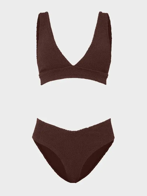 Hunza G Angel Bikini Set - Metallic Chocolate