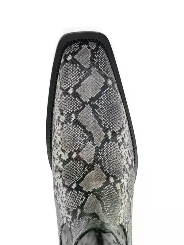 Martine Rose Snakeskin-embossed Cowboy Boots