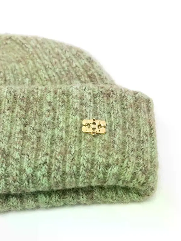 GANNI Ribbed-knit Beanie