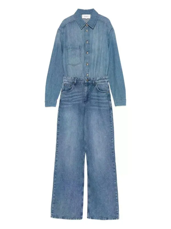 Ba&sh Buttoned Pocketed Jumpsuit - Blue