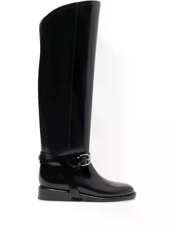 Casadei Leather Knee-high Boots