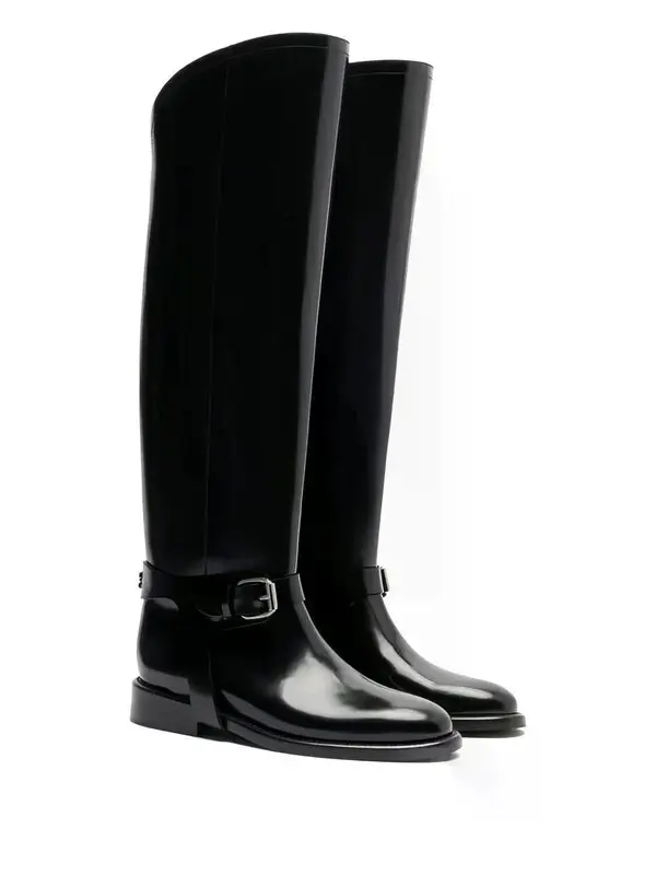 Casadei Leather Knee-high Boots