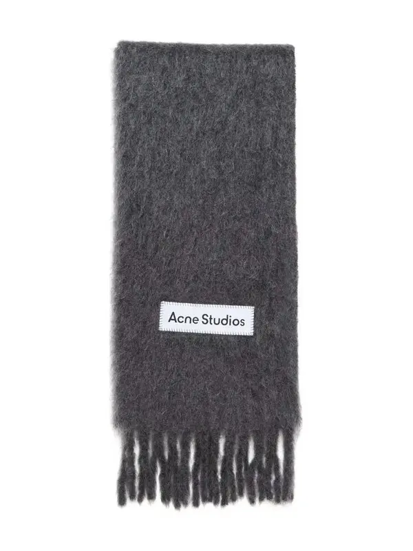 Acne Studios Fringed Scarf - Grey