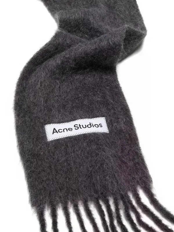 Acne Studios Fringed Scarf - Grey