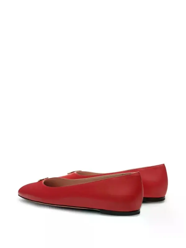 Bally Square-toe Leather Ballet Flats