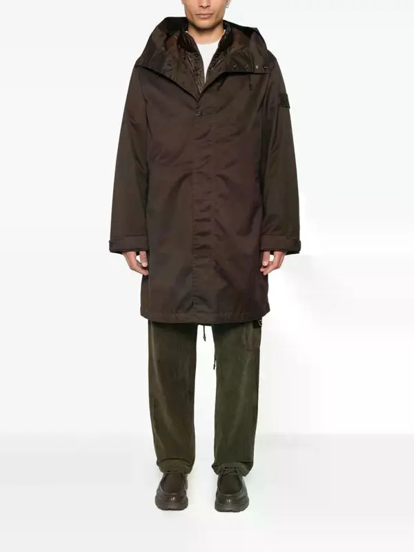 Stone Island Hooded Jacket - Brown