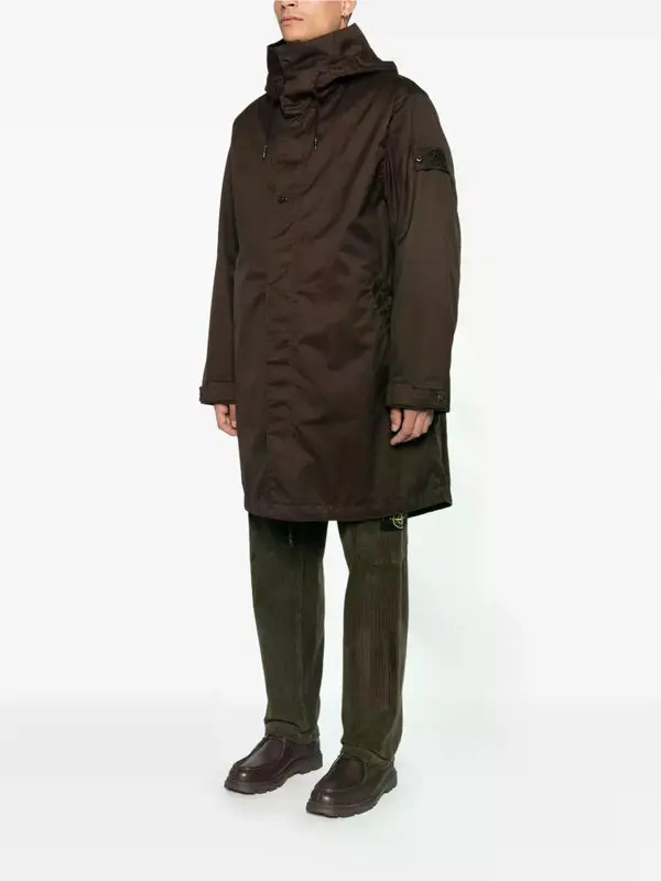 Stone Island Hooded Jacket - Brown