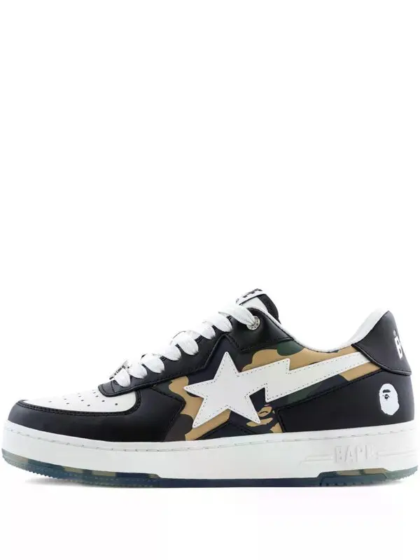 A BATHING APE Sta Camouflage Sneakers - Black
