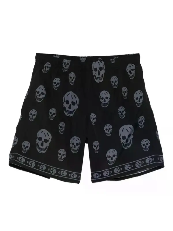 Alexander McQueen Skull-print Swim Shorts - Black