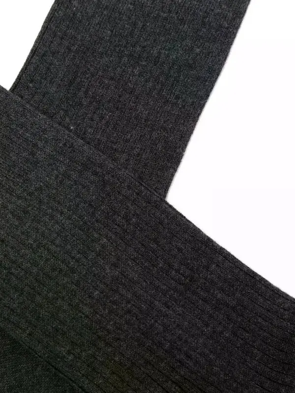 Sunspel Ribbed Socks - Grey