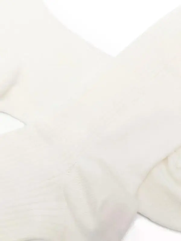 Sunspel Ribbed Ankle Socks - White