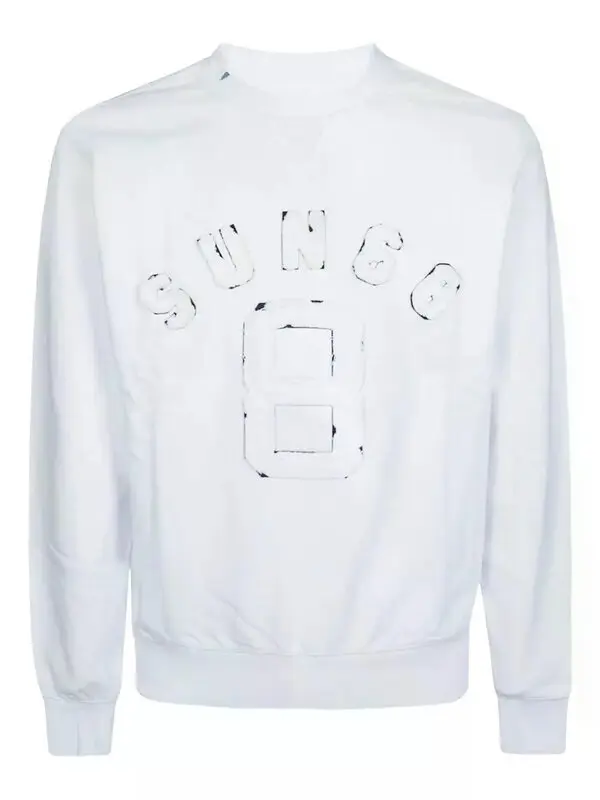 SUN 68 Logo-patch Sweatshirt - White