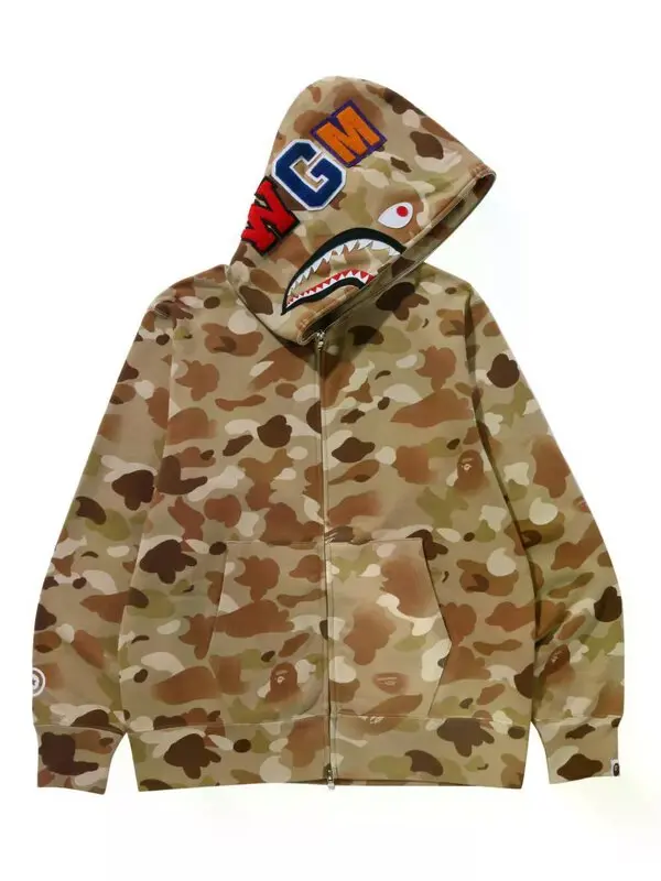 A BATHING APE Camouflage Zip Hoodie - Neutrals