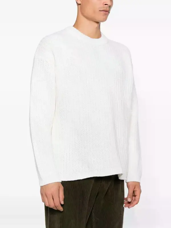 C.P. COMPANY Round-neck Textured Knit Sweater