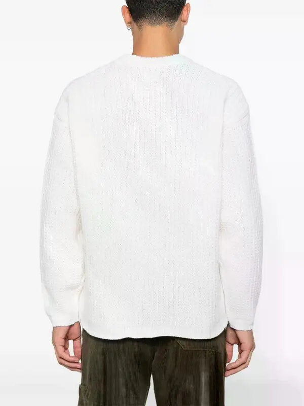 C.P. COMPANY Round-neck Textured Knit Sweater