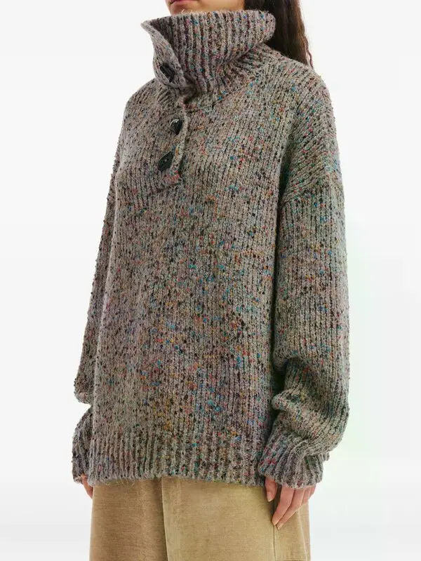 B+AB Button High-neck Sweater