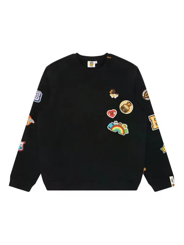 A BATHING APE Appliqué Sweater - Black