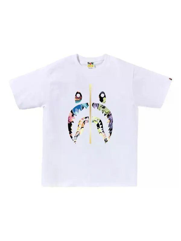 A BATHING APE Shark-graphic T-shirt - White