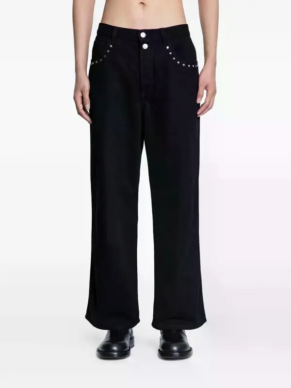 Alexander McQueen Five Pocket Jeans With Stud Embellishments