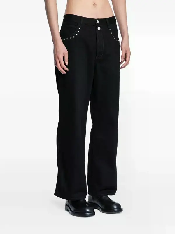 Alexander McQueen Five Pocket Jeans With Stud Embellishments