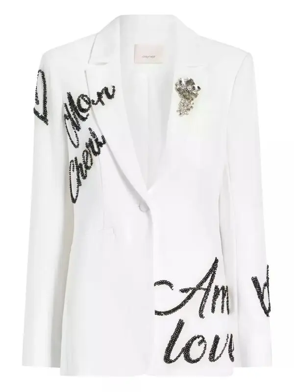 Cinq À Sept Karlie Loveletter Blazer - White