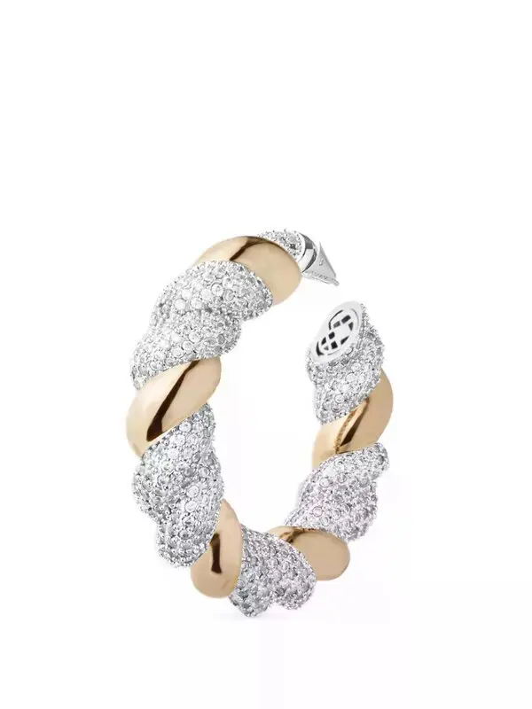 Eddie Borgo Pavé Rope Hoop Earrings