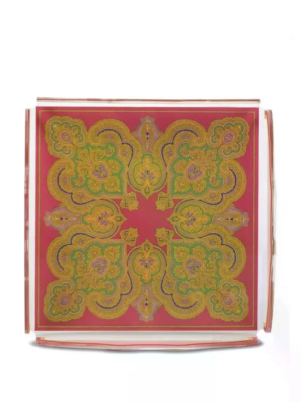Etro Mandala Square Tray - Red