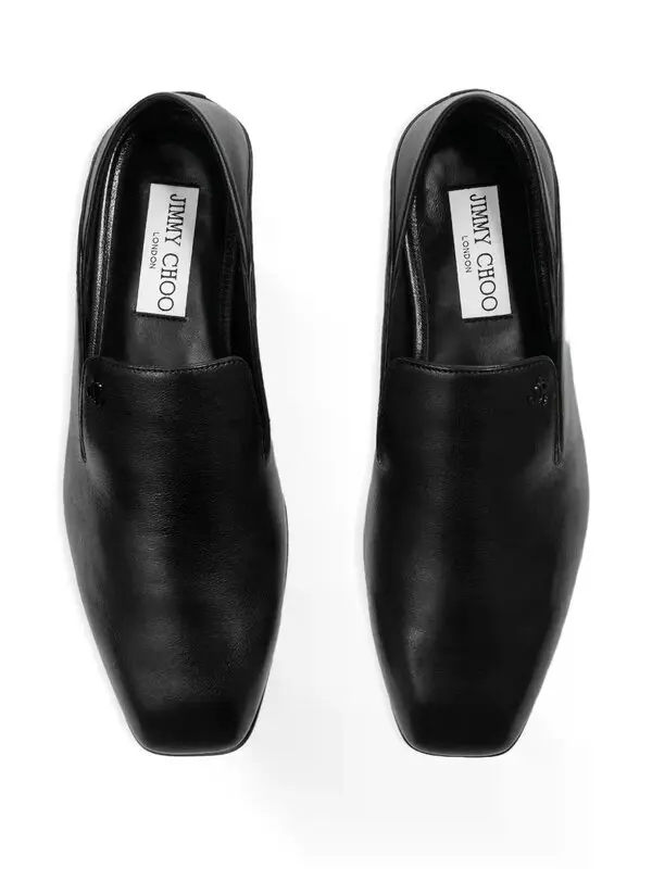 JIMMY CHOO Eliot Leather Smoking Slippers