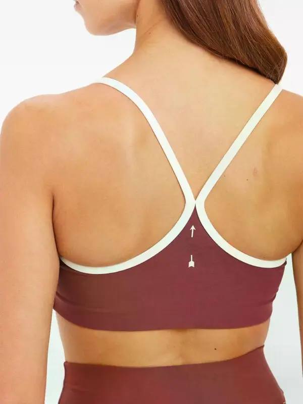 The Upside Samara Bowie Contrast Trim Sports Bra - Red