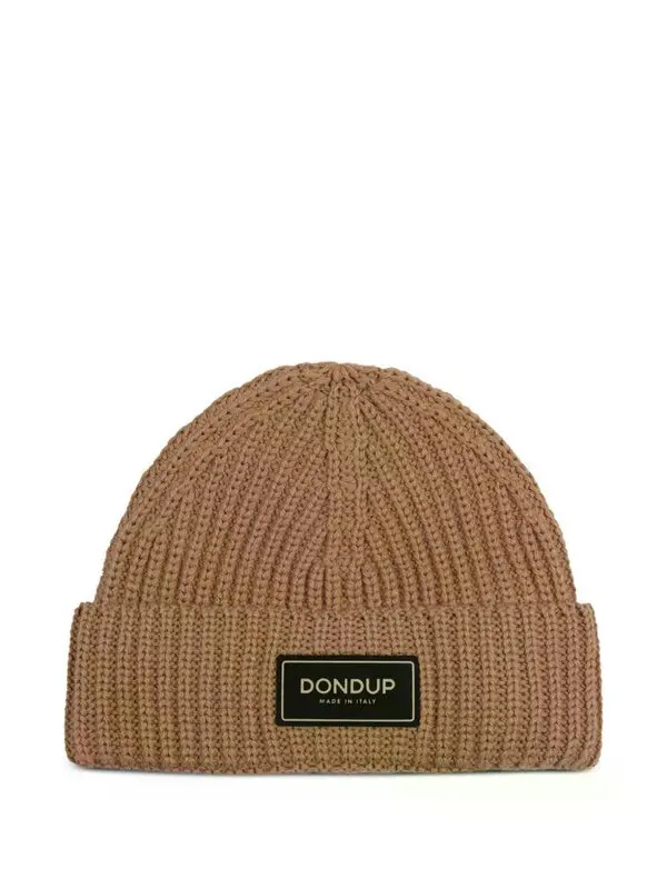 DONDUP Logo-patch Beanie - Neutrals