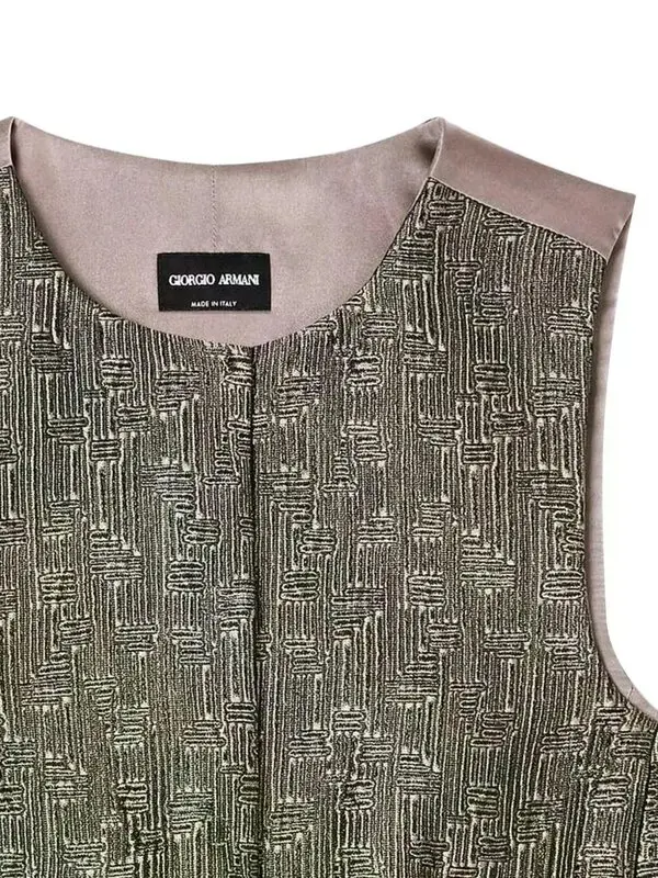 Giorgio Armani Round-neck Paneled Waistcoat