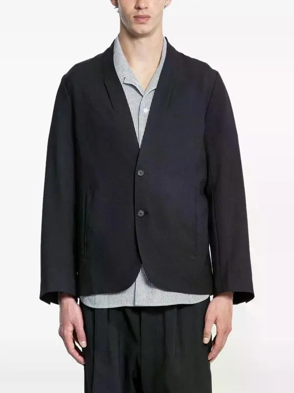KUON Single-breasted Blazer - Black