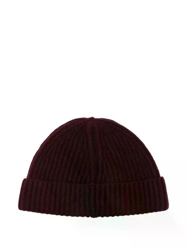 AMARANTO Ribbed Knit Beanie
