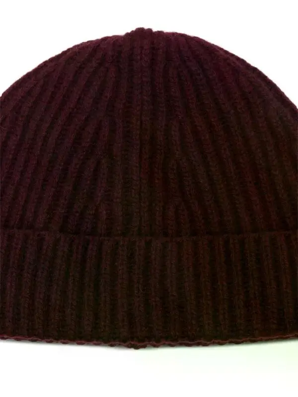 AMARANTO Ribbed Knit Beanie