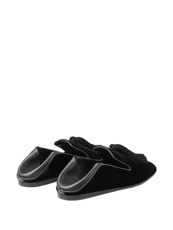 JIMMY CHOO Eliot Velvet Loafers With Tassel Detail