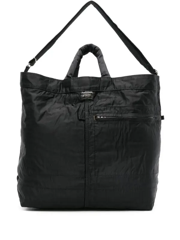 PORTER Mile 2way Nylon Tote Bag - Black