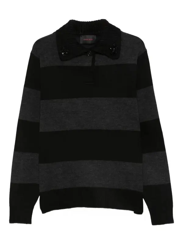 Simone Rocha Striped Polo Sweater