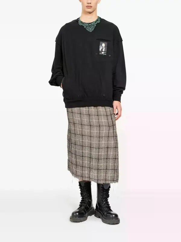 UNDERCOVERISM Check-patterned Kilt With Leather Waistband