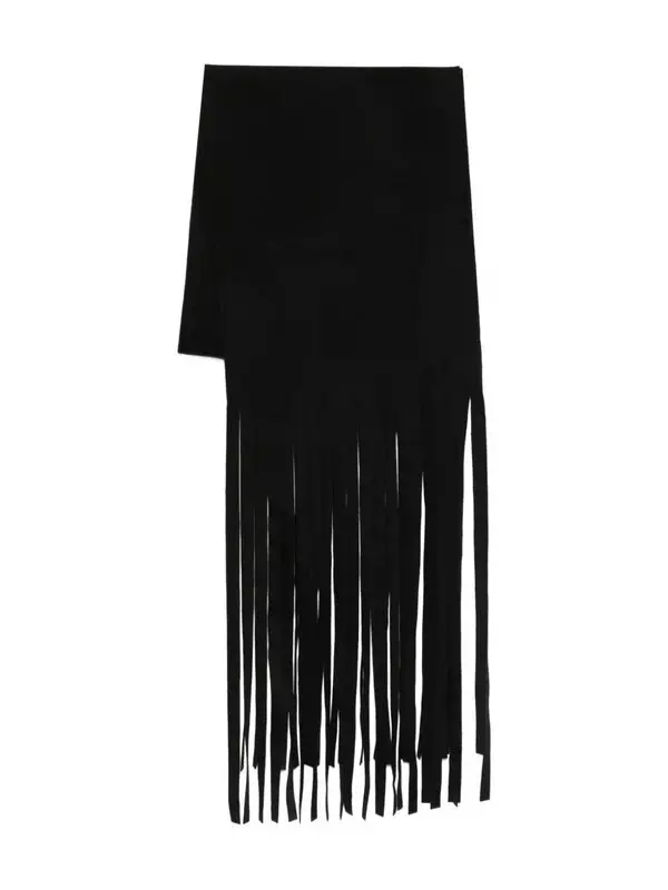 Sportmax Fringed Scarf - Black