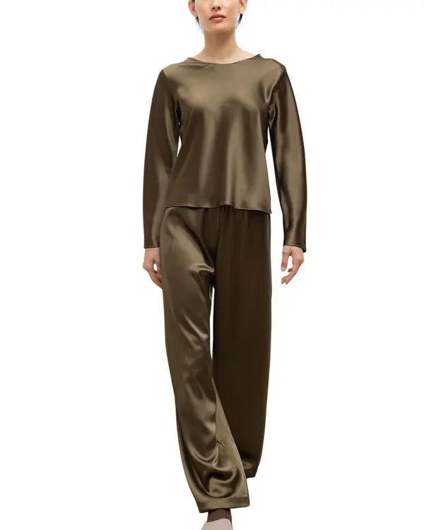 LESET Barb Bias Wide Leg Pants - Skye