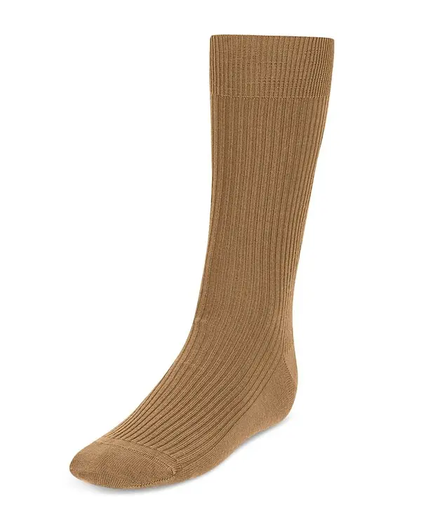 Boggi Milano Ribbed Socks - Taupe