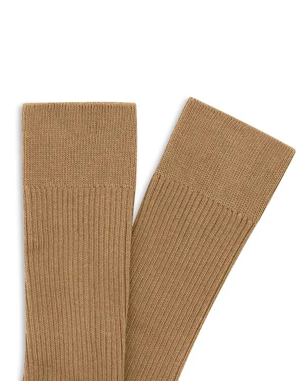 Boggi Milano Ribbed Socks - Taupe