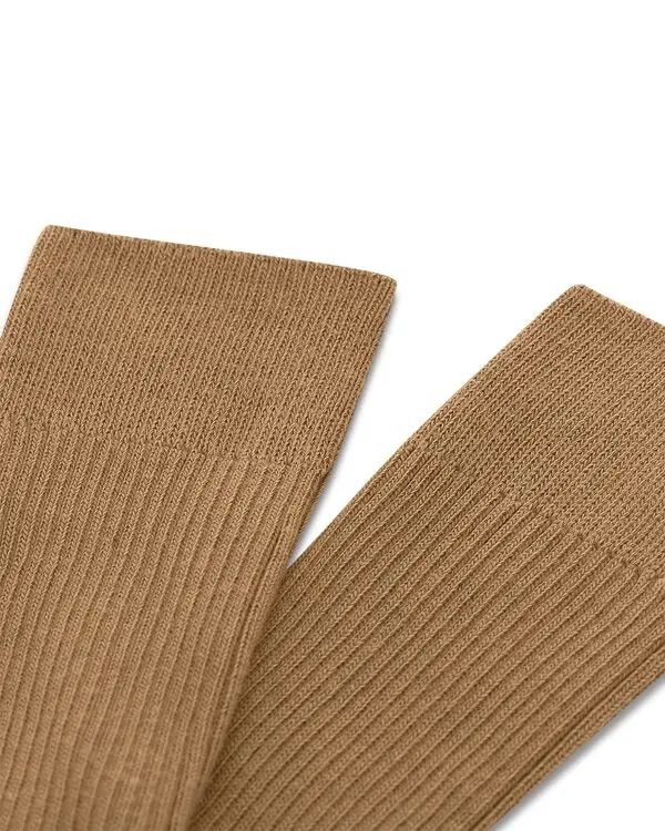 Boggi Milano Ribbed Socks - Taupe